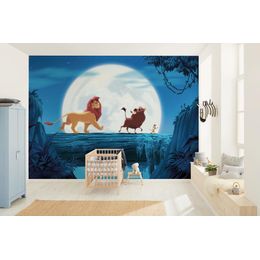 Komar Kindertapete "Disney The Lion King Full Moon Walk", B/L: 350m, Rollen: 1, blau, Tapeten