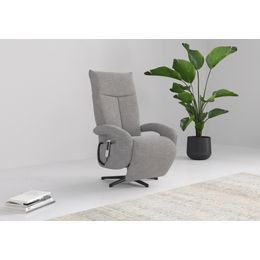 Sit & More TV-Sessel SIT & MORE, B:74cm H:112cm T:82cm, grau, 100% Polyester, Sessel, "Amica, inkl. Kopfteilverstellung & Drehfunktion", wahlweise mit 2