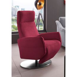 Sit & More TV-Sessel SIT & MORE, B:71cm H:110cm T:82cm, rot, Struktur impr&auml;gniert (100% Polyester);Luxus-Microfaser ALTARA NUBUCK (100% Polyester);Struktur (52%