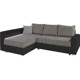 Ecksofa Collection AB, B:223cm H:84cm T:91cm, schwarz, Zierkissen: 100%Polyester;Struktur (100% Polyester);Microfaser PRIMABELLE (100%