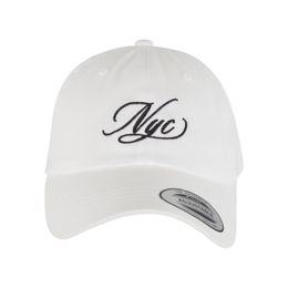 MISS TEE Damen Snapback Cap "Miss Tee NYC Calligraphy Letters Dad Cap"wei&szlig;, 100% Baumwolle, Caps