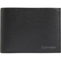 Calvin Klein Damen Geldb&ouml;rse "WARMTH BIFOLD 5CC W/ COIN", schwarz, Leder, Basic, Kleinlederwaren, mit RFID Schutz