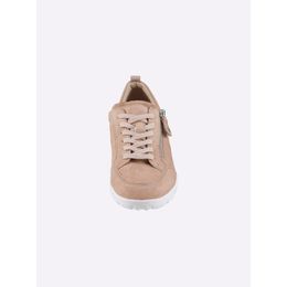 Caprice Damen Sneaker, Gr. 39, beige, Veloursleder, Schuhe