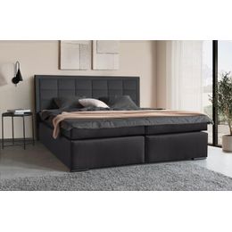 Boxspringbett Collection AB, B:193cm L:208cm, schwarz, Holzwerkstoff, Spanplatte, Komplettbetten, "30 Jahre Jubiläums-Modell Athena", in H2,H3 & H4,