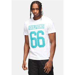 Recovered Damen T-Shirt "NFL Dolphins 82 Core", wei&szlig;, Gr. M, bedruckt, 100% Baumwolle, Shirts, f&uuml;r alle Miami Dolphins-Fans