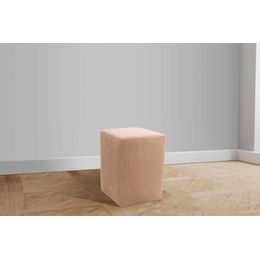 Polsterhocker DOMO collection, B:38cm H:47cm T:38cm, rosa, 100% Polyester, Hocker, "700012 B/T/H: 38/38/47 cm", in 2 Wochen lieferbar, in vielen
