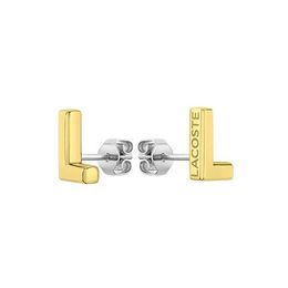 Lacoste Damen Paar Ohrstecker "Schmuck Edelstahl Ohrrschmuck Ohrringe FUNDAMENT", Edelstahl, gold, Edelstahl, Ohrringe
