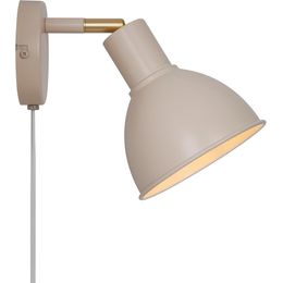 Nordlux Wandleuchte "Pop", Ø 15,5cm H: 20cm, 1 Stk., beige, Wohnzimmer, Leuchten, zeitgenössischer und einfacher Stil, stabiles Metall-Gehäuse