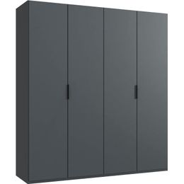 Kleiderschrank wimex, B:200cm H:216cm T:58cm, grau, Spanplatte, Kinderzimmer, Schränke, "Oxford by fresh to go, in 3 Breiten, Made in Germany", mit