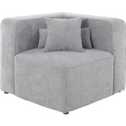 Sofa-Eckelement Home Affaire, B:93cm H:76,5cm T:93cm, grau, 100% Polyester, Polsterelemente, "Sundstrup", Modulserie, individuelle Zusammenstellung
