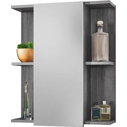 Spiegelschrank, B:60cm H:70cm T:20cm, silber, BASIC BY BALCULINA, FSC-zertifizierter Holzwerkstoff, Badezimmer, Schr&auml;nke, "Silver,Badezimmerschrank
