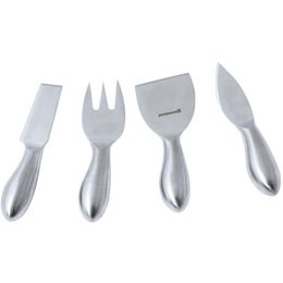 SWISSMAR K&auml;semesser "Set, 4-teilig:", silber, Kochmesser, je Weichk&auml;seschneider, K&auml;sehobel, K&auml;segabel, Hartk&auml;semesser, Edelstahl