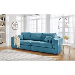Big-Sofa Home Affaire, B:290cm H:95cm T:96cm, blau, 100% Polyester, Sofas, "Fresh Pond", in vielen Bezugsqualit&auml;ten und Farben, B/T/H: 290/96/95 cm