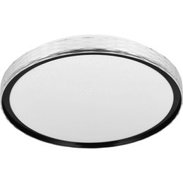 LED Deckenleuchte "VARDA, LED Deckenlampe 24W 2500 Lumen, CCT 2700-6500K, Fernbedienung", 1, &Oslash; 39cm H: 6cm, 1 Stk.schwarz, REALITY LEUCHTEN,