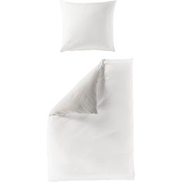 Wendebettw&auml;sche Bierbaum, wei&szlig;, Renforc&eacute;, Obermaterial: 100% Baumwolle, Bettw&auml;sche, "Modern Uni in Gr. 135x200 oder 155x220 cm", Modernes Unidesign: