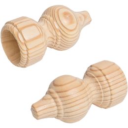 Gardinenstangen-Endst&uuml;ck Liedeco, &Oslash;:2,8cm, beige, Gardinenstangenendst&uuml;cke, f&uuml;r Gardinenstange &Oslash; 28 mm