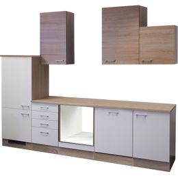 K&uuml;chenzeile Flex-Well, B:280cm H:234cm T:60cm, wei&szlig;, Komplettk&uuml;chen-Sets, "Samoa, ohne E-Ger&auml;te", Gesamtbreite 280 cm