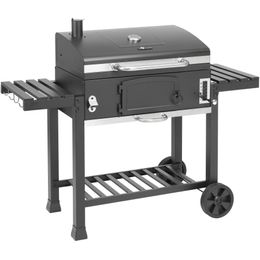 Smoker El Fuego, B:14,1cm H:136cm T:63cm, schwarz, Grills, "Ontario XXL", 141,5 x 114 x 61,3 cm