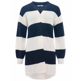 Zwillingsherz Damen Cardigan ""Katja"", blau, Strick, Obermaterial: 70% Polyester, 30% Wolle, Strickjacken, One Size, Wollanteil, Langarm,