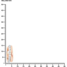 Amor Damen Paar Creolen "2017096", 13mm, Silber 925 (Sterlingsilber), rosa, Silber 925 (Sterlingsilber), Ohrringe, mit Zirkonia (synth.)