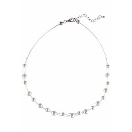 Firetti Damen Collier "Drahtcollier, 3 reihig", Materialmix Perlen, L: 53,5, silber, Materialmix, Perlen, Halsketten, mit Glasperle