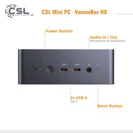 CSL Gaming-PC "VenomBox 8845 HS Windows 11 Pro", Microsoft Windows 11 Home (64 Bit), 64 GB RAM 4.000 GB SSD, schwarz, Desktop-PCs
