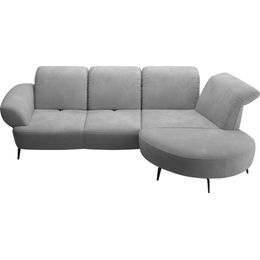 Sit & More Ecksofa SIT & MORE, B:313cm H:91cm T:208cm, grau, 100%Polyester, Wohnzimmer, Sofas, "Dance, L-Form, inkl. Sitztiefenverstellung", inkl. Click&Seat,