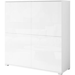PC-Schrank Inosign, B:120cm H:125cm T:39,5cm, weiß, Sekretäre, "Kenia, Sekretär, Home Office", Mit Push-to-open, Tastaturauszug und praktischem
