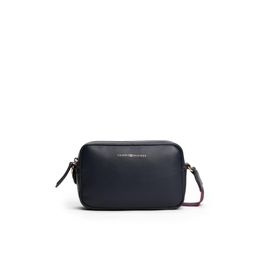Tommy Hilfiger Damen Mini Bag "TH LOGOTAPE CAMERA BAG", blau, Lederimitat, Taschen, Damen Umhängetasche, Schultertasche mit Logoschriftzug