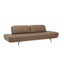 4-Sitzer, B:252cm H:117cm T:129cm, braun, CREATION BY ROLF BENZ, Leder Oskar - echtes Leder;Flachgewebe DONNA (76% Polyester 24% Polyacryl), Sofas,