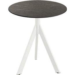 Klapptisch Essentials, B:70cm H:74cm T:70cm, wei&szlig;, Pulverbeschichteter Stahl + HPL Tischplatte, Garten, Tische, "Infinity", in verschiedenen