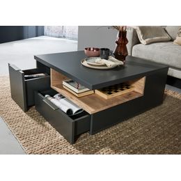 Couchtisch Stolkom, grau, Wohnzimmer, Tische, "TOPSELLER", 80x80 cm, Wohnzimmertisch mit Schubk&auml;sten, melaminbeschichtet