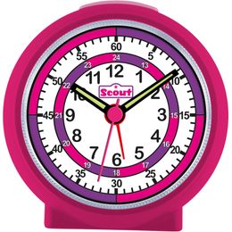 Scout Kinder Quarzwecker "LearnTheTime, 280001015", rosa, Wecker, Lernwecker, Geschenkidee, Mädchen, Jungen, Kinderzimmer, Schulanfang