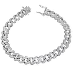 Firetti Damen Armband "Schmuck Geschenk Silber 925 Armschmuck Armkette Panzerkette", 18cm, Silber 925 (Sterlingsilber)silberfarben, kristallweiß,