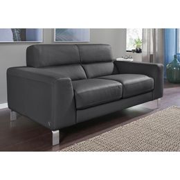 2-Sitzer Calia italia, B:172cm H:81cm T:94cm, schwarz, Leder BULL;Leder SORRENTO, Sofas, "Simon, erstklassiger Sitzkomfort und tolles Design", in