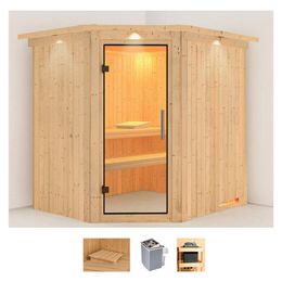 Karibu Sauna "Siirin", Saunaofen, integrierte Steuerung, 9 kW, beige, Saunen, Ofen 9 kW integr. Strg