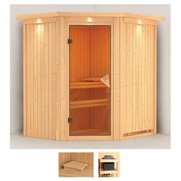 Karibu Sauna "Tomke", ohne Ofen, (ohne Ofen), beige, Saunen, ohne Ofen