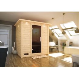 Karibu Sauna "Menja", Saunaofen, integrierte Steuerung, 9 kW, beige, Saunen, Ofen 9 kW integr. Strg