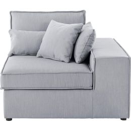 Sofaelement OTTO HOME, B:100cm H:75cm T:100cm, silber, Baumwollmix (60% Baumwolle/40% Leinen);Struktur fein (100% Polyester);Samtoptik (100%
