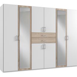 Kleiderschrank wimex, B:270cm H:207cm T:58cm, weiß, Kinderzimmer, Schränke, "Diver Drehtürenschrank mit Spiegel, 180, 225 o. 270cm breit", Bestseller