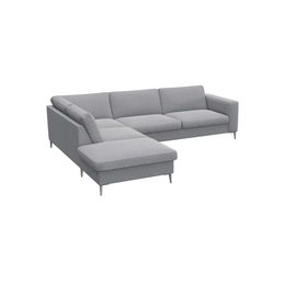 Ecksofa FLEXLUX, B:273cm H:85cm T:225cm, grau, 100% Polyester, Wohnzimmer, Sofas, "Fiore, super Sitzkomfort durch Kaltschaum im Sitz, L-Form", breite