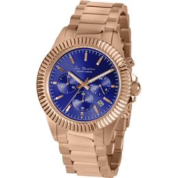 Jacques Lemans Damen Chronograph "La Passion", gold, Armbanduhren, Quarzuhr,Armbanduhr,Damenuhr,Herrenuhr,Edelstahlarmband,Stoppfunktion