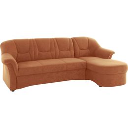 Ecksofa DOMO collection, B:232cm H:83cm T:146cm, orange, Luxus-Microfaser (92% Polyester, 8% Nylon);Microfaser PRIMABELLE (100% Polyester);Microfaser