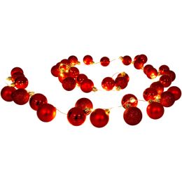 Näve NÄVE Lichterkette "LED-Outdoor-Weihnachtslichterkette, Weihnachtsdeko rot aussen", Flammen 1 Stk., Kabellänge 300m, rot, Lichterketten, l: 240cm,