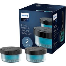 Philips Elektrorasierer Reinigungsl&ouml;sung "CC12/50 + CC13/50", 2 Stk., transparent, B:9,8cm H:11,4cm T:9,8cm, Reinigungsmittel, in 2 Ausf&uuml;hrungen