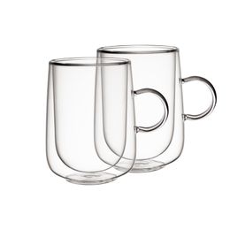 Villeroy & Boch VILLEROY & BOCH Thermoglas "Latte-Macchiato-Gläser Artesano Hot & Cold 360 ml 2er Set transparent", transparent, Trinkgefäße