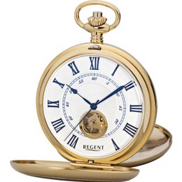 Regent Uhren REGENT Damen Taschenuhr "P707-19387740", gold, Taschenuhren, Herrenuhr, Handaufzug, Kette, offene Unruh, Geschenkidee