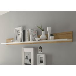 Wandregal Inosign, B:170cm H:15cm T:17cm, weiß, FSC-zertifizierter Holzwerkstoff, Wohnzimmer, Regale, "City/Giron, modernes Wandboard, Wandhalter mit