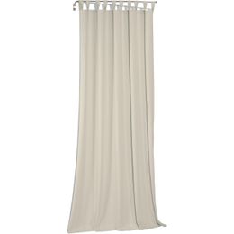 Vorhang WIRTH, B:142cm H:345cm, beige, Jacquard, Baumwolle, Polyester, Wohnzimmer, Gardinen, "Sunday", nach Ma&szlig;