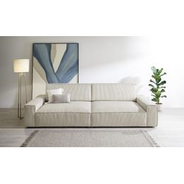 Big-Sofa Home Affaire, B:316cm H:90cm T:135cm, beige, 100% Polyester, Sofas, "NEU: SHERWOOD XXL, Big-Sofa (316cm), extra tiefe Sitzfläche 95 cm",